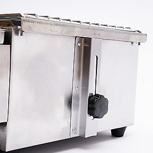 Commercial Gas LPG Grill, 3 Burners Smokeless Gas Grill with Separate Switch, Portable Barbecue Gas LPG Grill with Oil Catching Pan & Food Pan, BBQ Gas Grill for Indoor, Outdoor