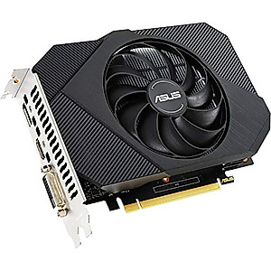 ASUS Phoenix NVIDIA GeForce GTX 1650 OC Edition Gaming Graphics Card (PCIe 3.0, 4GB GDDR6 Memory, HDMI, DisplayPort, DVI-D, 1x 6-pin Power Connector, Axial-tech Fan Design, Dual Ball Fan Bearings)