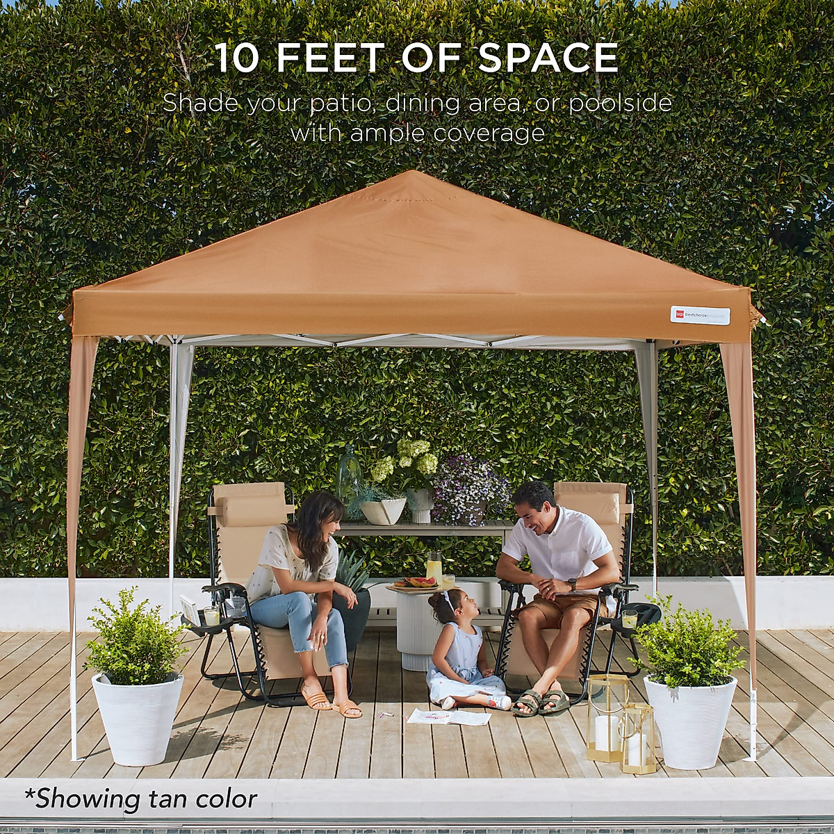 Best Choice Products 10x10ft Pop Up Canopy Outdoor Portable Folding Instant Lightweight Gazebo Shade Tent w/Adjustable Height, Wind Vent, Carrying Bag - Orange