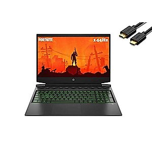 HP Pavilion 16-a0076ms 16.1" FHD 1080p 144Hz IPS Gaming Laptop (Intel 6-Core i7-10750H, 16GB DDR4 RAM, 512GB PCIe SSD, GeForce GTX 1650 Ti) Type-C, RJ-45, Backlit, Windows 10, IST HDMI Cable