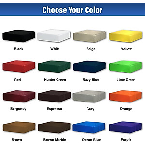 Bar Stool Covers Square Backless Heavy Duty Indoor/Outdoor Vinyl Only Replacement, Staple On Installation, Waterproof Stool Seat Covers - (15 x 15 inchs, Espresso)