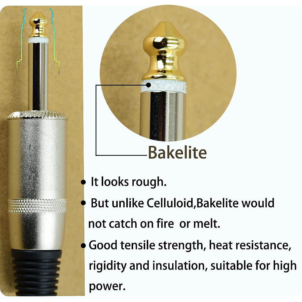 Speak on 2Pcs Professional Speakon to 1/4 Inch ts Speaker Cable for pa Jack Pair 12awg Gauge Male Audio Port Plug Amplifier Connection dj amp Heavy Duty bocina Cord Wire ft with Twist Lock(6 feet) ft