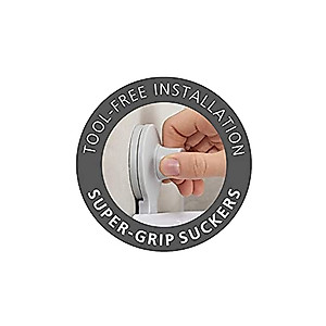 Joseph Joseph EasyStore Shower Caddy with Adjustable Mirror, Large, White