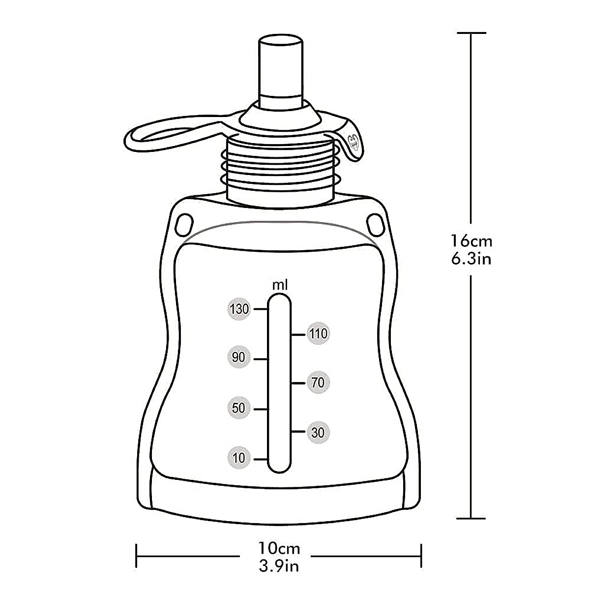 haakaa Reusable Baby Food Pouches, Refillable Silicone Squeeze Storage Pouches, Compatible Breastmilk Storage Bags, Freezer Safe & Washable, 130ml, 2pcs