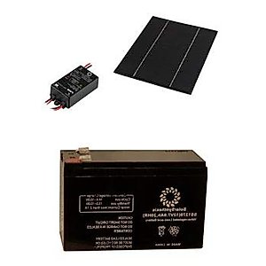 SolarSynthesis 6-Watt 12-Volt Monocrystalline Solar Starter Kit with 6-Watt Solar Panel + 5A PWM Charge Controller + 7Ah 12-Volt (84-Watt) Solar Rechargeable Battery (6-Watt Panel / 84-Watt Battery)