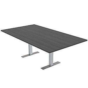 SKUTCHI DESIGNS INC. 6 Person Rectangular Conference Table | Metal T-Legs | Harmony Series | 7 Foot | Asian Night
