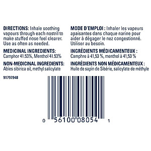 Vicks Inhaler for Quick Relief from Blocked Nose 0.5ml - Pack of 5