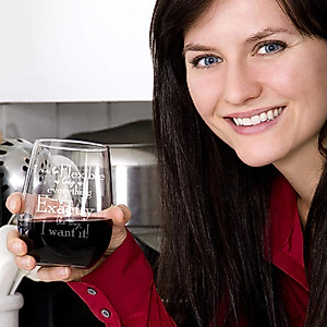 Best Friends Gift Wine Glass - Funny sitcom reference Inspired 17 oz Stemless Wine Glass - Unique Novelty Gift Idea for Her, Mom, Wife, Women, Sister, Best Friend - Birthday Gifts for Coworker