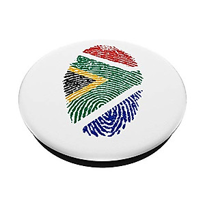 South Africa Fingerprint African Men Women Gift PopSockets Grip and Stand for Phones and Tablets