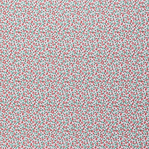 Mook Fabrics Cotton Calico Flowers, Coral Cut by The yard