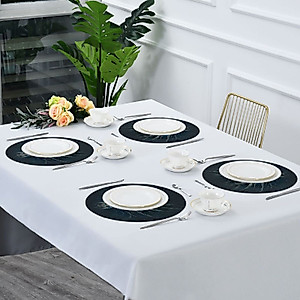 Kigai Round Placemats for Dining Table Set of 4, Grey Dragon Non-Slip Washable Table Mats Kitchen Heat Resistant Place Mats for Outdoor Indoor Table Decoration