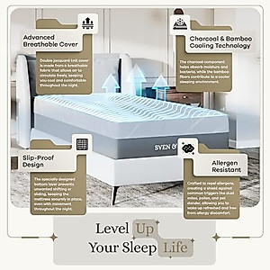 Sven & Son Gel Memory Foam Mattress, Premium Materials, CertiPUR-US, Made in The USA, 12 inch Medium - TwinXL