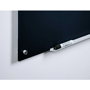 Audio-Visual Direct Magnetic Black Glass Dry-Erase Board Set - 35 1/2 x 47 1/4 Inches -