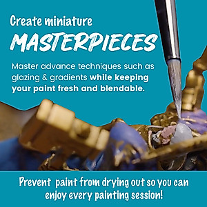 WetNDri Acrylic Paint Palette. Warhammer 40k Starter Set Stay Wet Palette for Miniatures. Paint Pallet, Miniature Painting Kit, 100 Palette Paper, 2 Paint Pallete Sponge, Warhammer 40k Miniatures