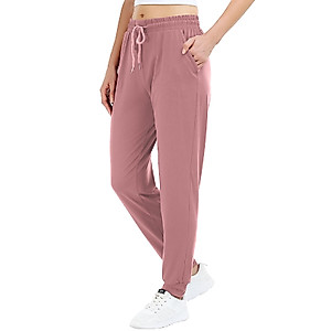 Mgput 4 Pack Women's Joggers Pants with Pockets-Women Lightweight Sweatpants for Running Yoga Athletic Casual Pants(TYP601-2XL/3XL 2B/GR/LPUR)
