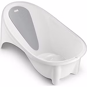 Fisher-Price Baby To Toddler Bath Simple Support Tub with Built-In Foam Head-And-Backrest For Newborns
