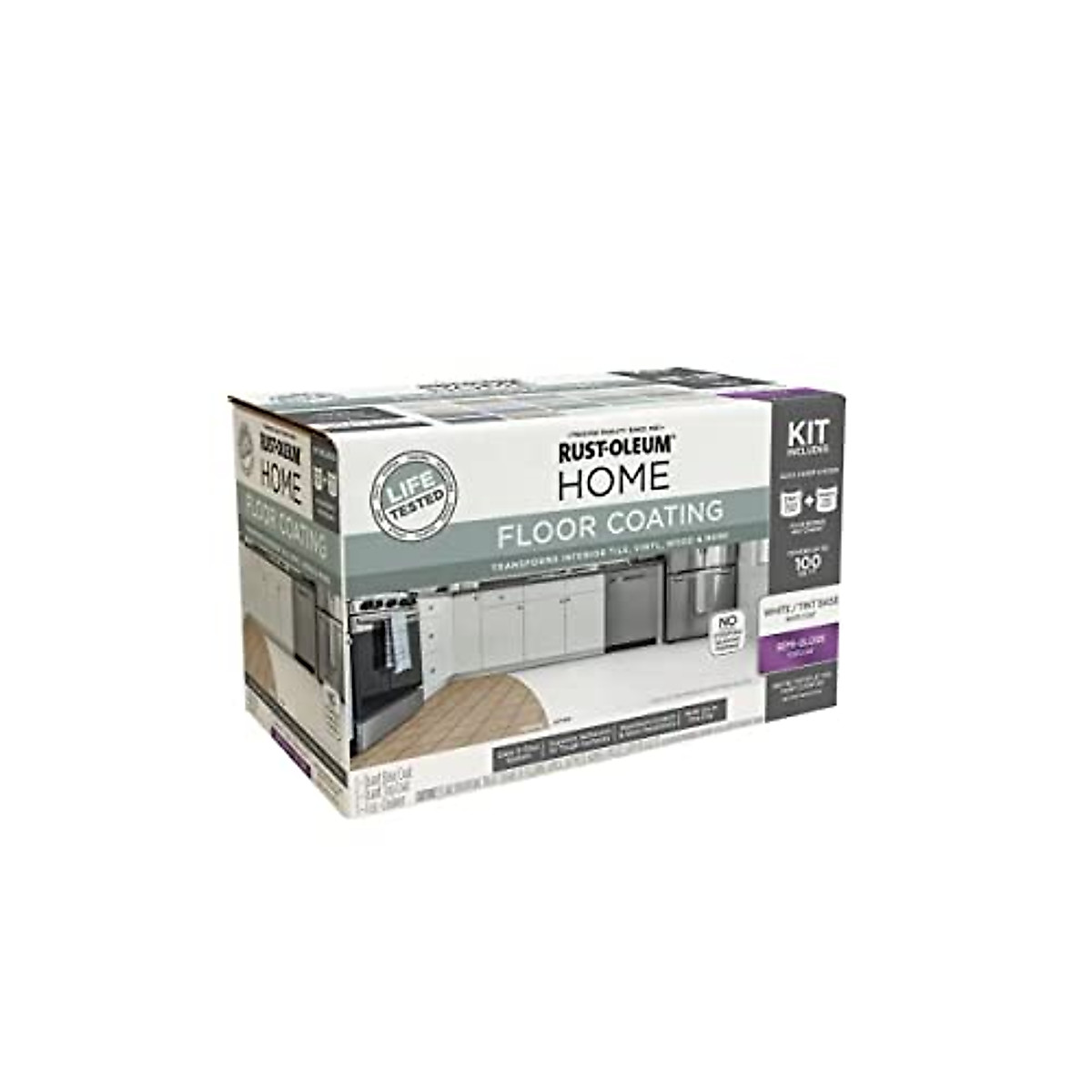 Rust-Oleum 100806 Home Floor Coating Kit White