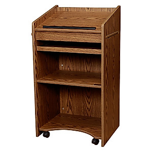 Oklahoma Sound - 600-MO Aristocrat Floor Lectern, Medium Oak