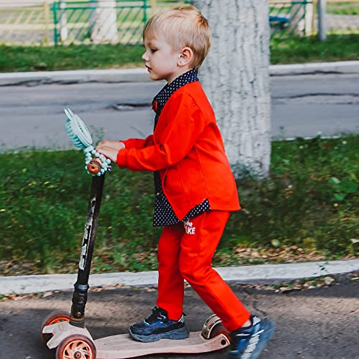 HZXVic Toddler Boy Gentleman Outfits Suit,Baby Tuxedo Dress Shirt with Bowtie + Pants Clothes Sets (Red, 18M)