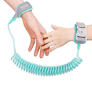 Reflective Anti Lost Wrist Link, Toddler Safety Leash with Key Lock, Safety Wrist Leash for Toddlers, Babies & Kids 8.2 Feet (Blue-2)