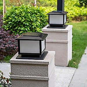 ZZYJYALG Pillar Light Solar Pillar Light Light Waterproof Outdoor Home Garden Solar Lights Door
