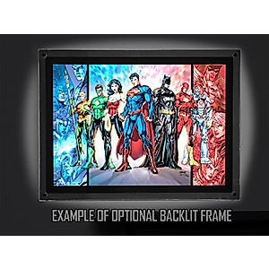 MIGHTYPRINT DC Comics – Justice League – Team Picture – Unique Wall Art – 17” x 24” – NOT MADE OF PAPER – Perfect for Gifting and Collecting