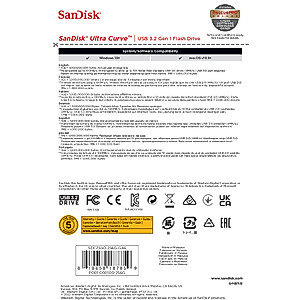 SanDisk 256GB Ultra Curve USB 3.2 Flash Drive Black up to 100 MB/s