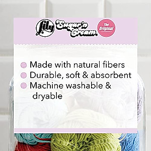Lily Sugar'N Cream Earth Yarn - 6 Pack of 57g/2oz - Cotton - 4 Medium (Worsted) - 95 Yards - Knitting/Crochet