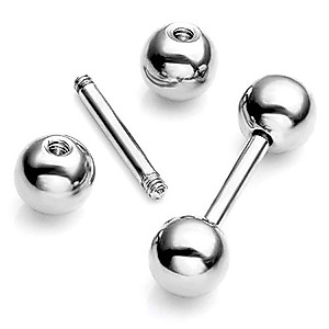 Stainless Steel 14G Body Piercing Barbells Silver Gold Black Rainbow Color 10mm Post Studs Earring Nipple Nose Tongue Helix Tragus Cartilage Labaret Medusa Lip Eyebrow Straight Bar 6mm Ball Screw