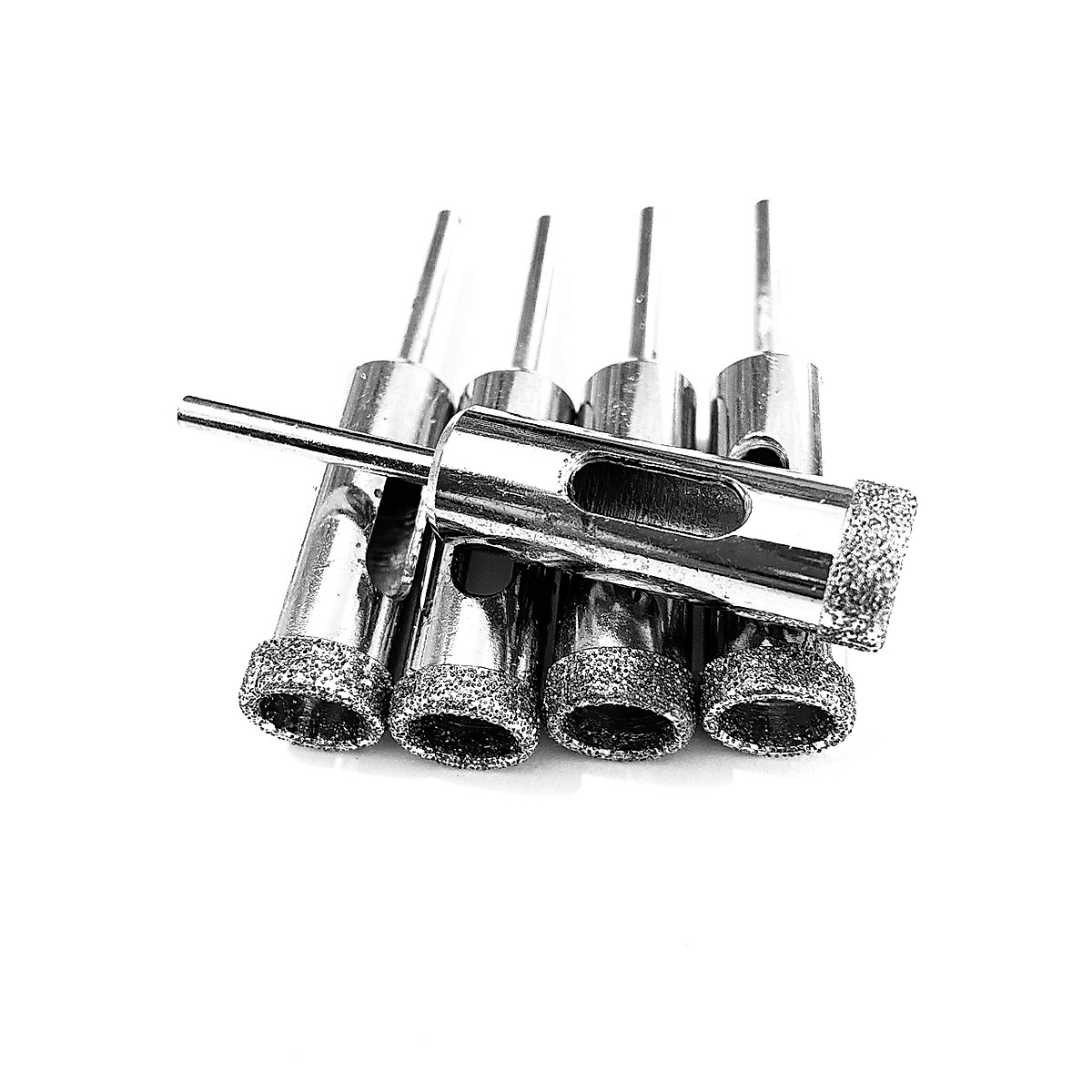 DrillGlass Diamond Core Drill Bits, 5 Pack of 1/2 Inch Fits Your Dremel Tool Drill Glass Tile and Stone, 12DCB 5