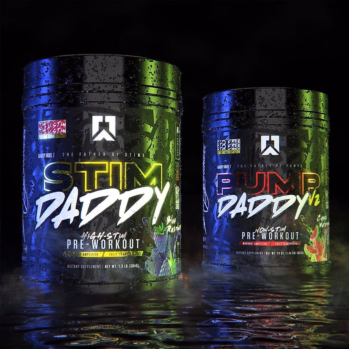 RYSE Signature Series Pump Daddy V2 | Official Noel Deyzel Non Stim Pre Workout | with Citrulline, Beta Alanine, Creatine | 40 Servings (Freedom Rocks)