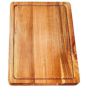 Kichvoe Wood Cutting Board Paddle Charcuterie Boards Kitchen Chopping Boards Food Tray Cheese Bread Pizza Snack Serving Plate for Meat Vegetables Fruit Bread 40X30X2cm