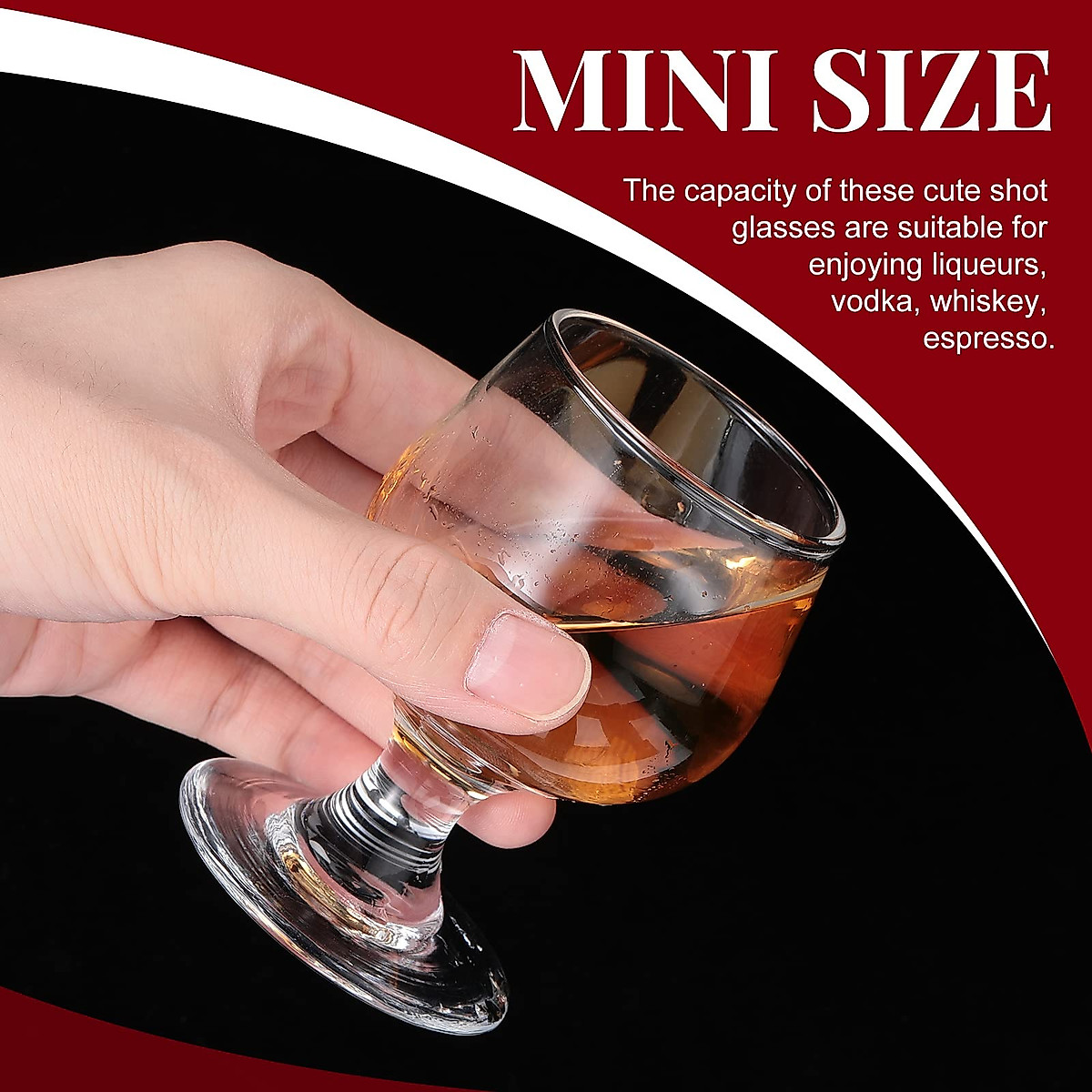 Cute Shot Glasses Mini Glass Snifters Cognac 1.7 oz Glasses Brandy Snifter Mini Wine Glasses Glass Dinnerware Set for Whiskey Juice Vodka Sherry Champagne Brandy Wine Party Supplies (12 Pieces)