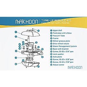 MAKHOON Rebuild Repair Kit Replacement for Automatic Pool Cleaner Polaris Zodiac 280 (Not Compatible with Polaris 360 380)