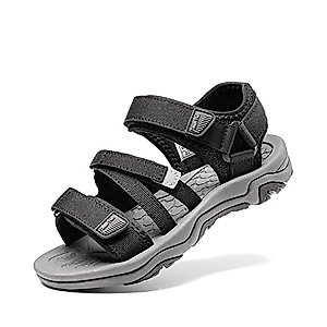 DREAM PAIRS Boys Girls Summer Outdoor Athletic Sport Sandals SDAS2307K Size 2 Little Kid Black