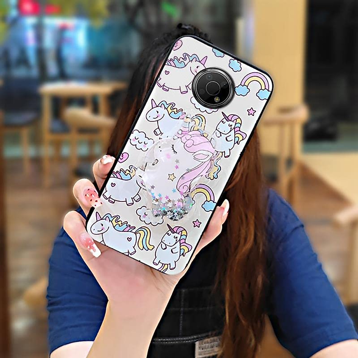 Back Cover Cartoon Lulumi Phone Case for Nokia G300, Original Soft Case Fashion Design Foothold Dirt-Resistant Kickstand Silicone Armor case Cartoon Anti-dust Cute Phone Stand Holder, 8