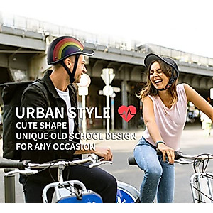 FROFILE Bike Helmets for Adults - (Medium, Black) Urban Scooter Bicycle Helmet for Men Women