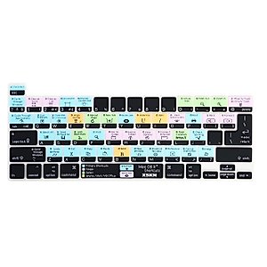 XSKN Mac OS X Silicone Shortcut Keyboard Cover Skin for 2019 New MacBook Pro 16 inch A2141 and 2020 New MacBook Pro 13.3 inch A2338 M1 A2251 A2289 with Touch Bar & Touch ID US and EU Common Version