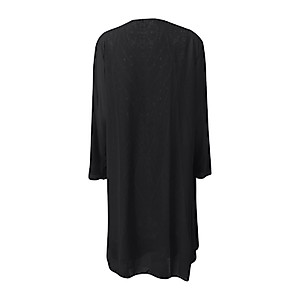 Plus Size Dress Womens Fall Dresses 2023 Sexy Vintage Two Piece Collar Neck Birthday Dress Chiffon Trendy Womens Winter Plus Size Sweater Dress Womans Christmas Dress(Black,X-Large)