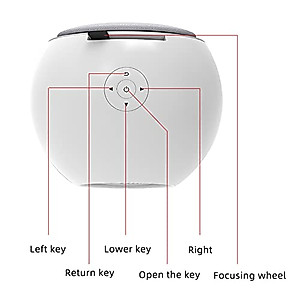 Movie Projector Built-in Speaker Support 1080P Portable Projector Video Projector for Home Cinema & Outdoor Movies Compatible with PC, DVD, TV Stick, USB, Audio