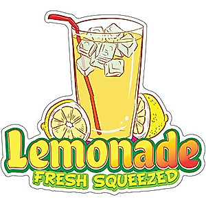 SignMission Lemonade Fresh Squeezed Concession Stand Food Truck Sticker, Decal Size: 24"