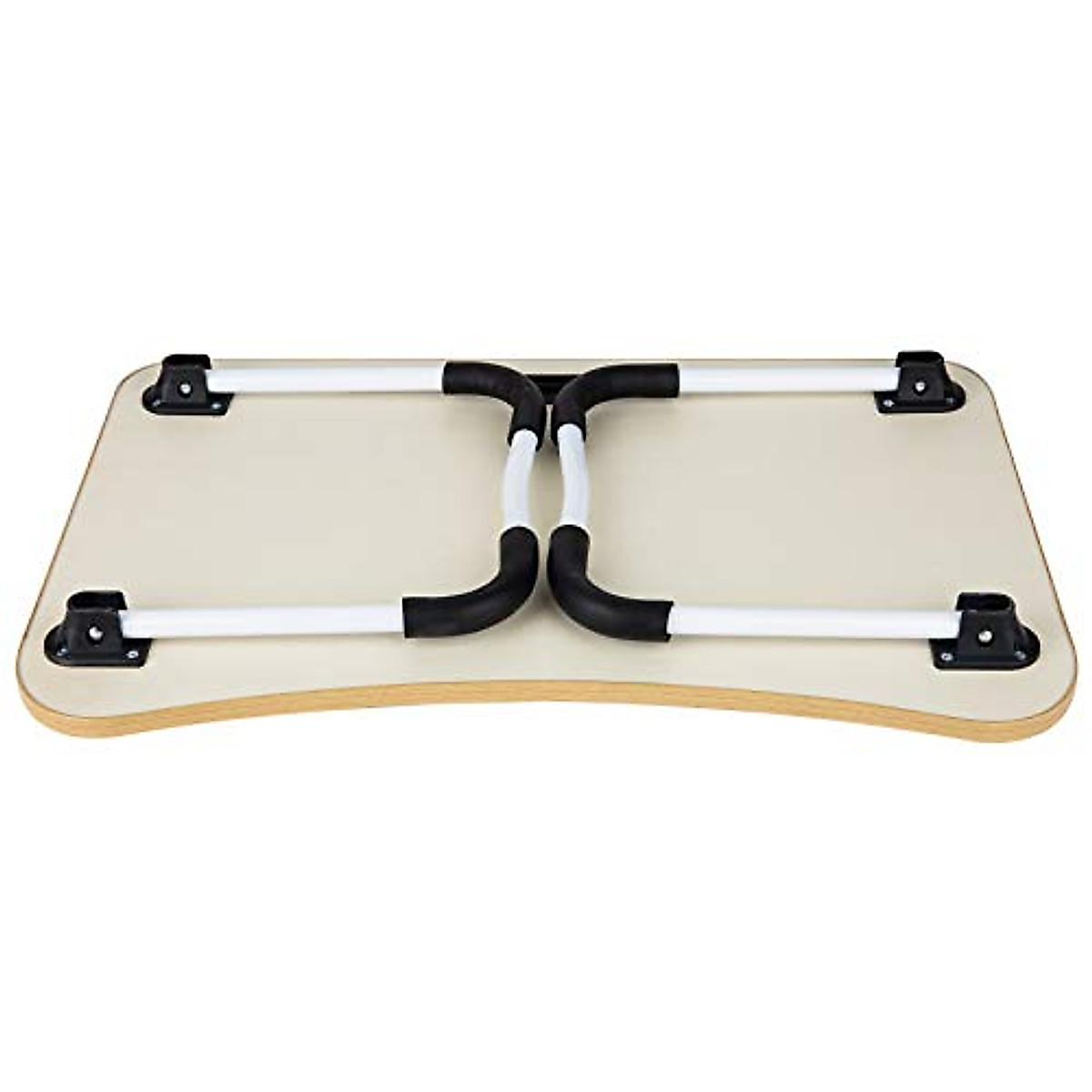 Mind Reader Woodland Collection, Portable Laptop Desk/Breakfast Table, Collapsible, Portable, Folding Legs, Beige