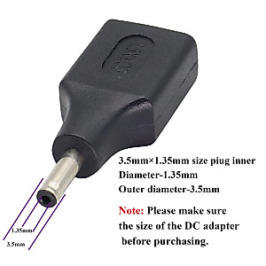 AAOTOKK (2 Pack USB to DC 3.5×1.35mm Power Adapter 5 Volt USB 2.0 A Female to DC 3.5 × 1.35 mm Male Jack DC 5V Barrel Power Plug Charger Cord Connector for 5 V DC or USB Charging Device(F/3.5×1.35)