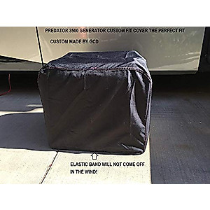 Fits the Harbor Freight Predator Inverter 3500 watt Generator Cover Custom Fit (BLACK)