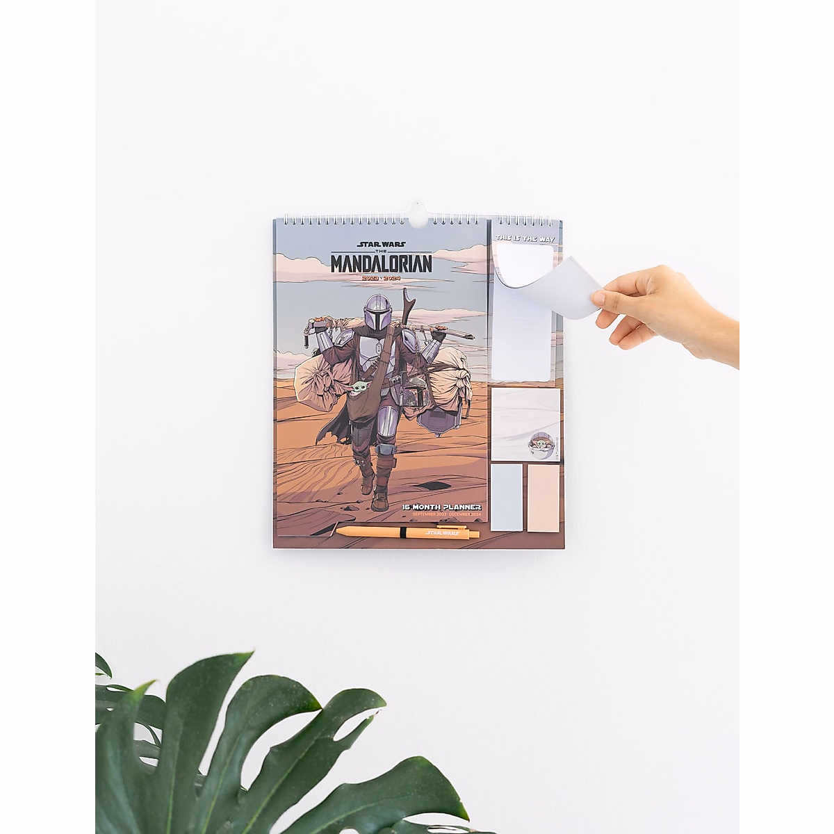 Grupo Erik Star Wars The Mandalorian Wall Calendar 2024 | Monthly Planner 16 Months Sep 2023 - Dec 2024 | 11.8 x 13.4 inches / 30 x 34 cm | Mandalorian Gifts | With Stickers/Pen/Shopping List