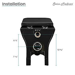 Carre Back to Wall Toilet Bowl in Matte Black