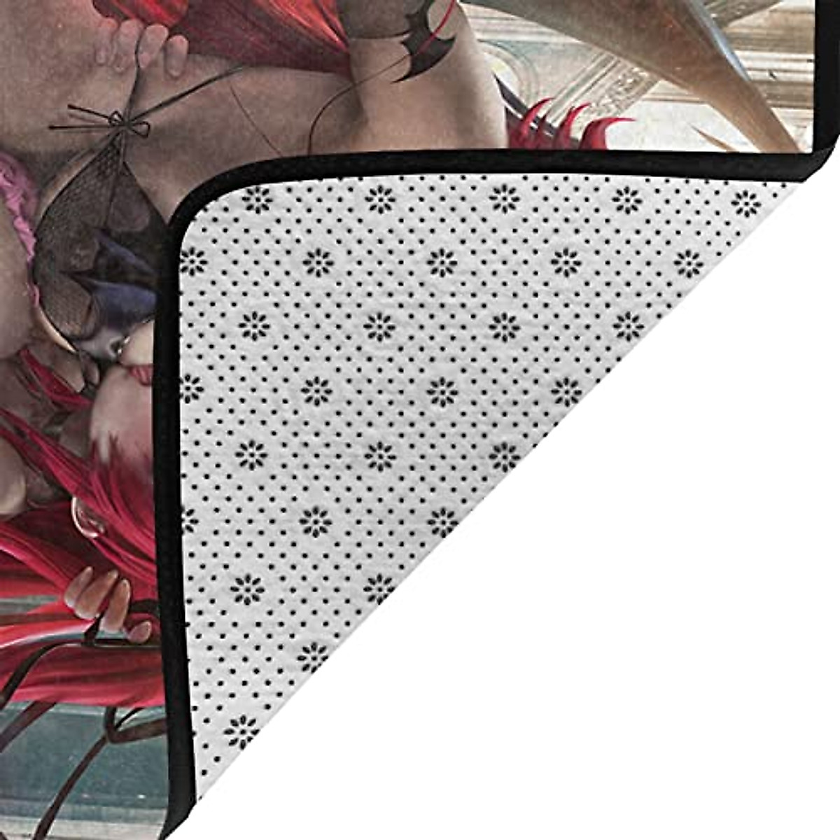 Anime Highschool DxD Rias Carpet Ultra Large Anti Slip Area Rug Cozy Home Decor Floor Rug for Kids Bedroom Living Area Room Bedroom 36"X24"