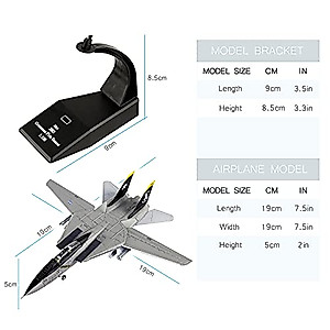 Busyflies Fighter Jet Model 1/100 F-14 Tomcat Skeleton Fighter Plane Model Diecast Military Airplane Model for Collection and Gift