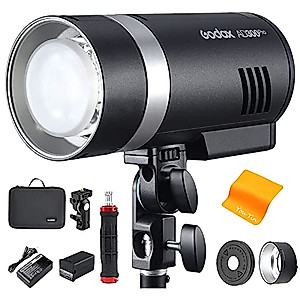 Godox Flash Strobe AD300 Pro AD300Pro Outdoor Studio Monolight 300w Photographic Lighting for Canon Sony Nikon Fuji Olympus Panasonic Camera 2.4G TTL 1/8000 HSS Flash, 0.01-1.5s Recycle Time
