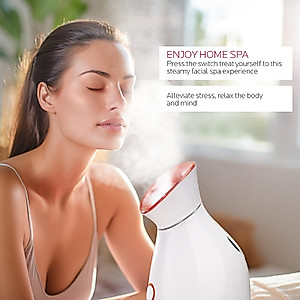 Colorfarm Facial Steamer Nano Ionic: Face Steamer Deep Cleaning Unclogs Pores - Humidifier Hot Mist Home Sauna Spa for Women Men Sinuses Moisturizing